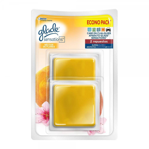 Glade Sensations Repuestos Nectar de Flores 2 Unidades, 8 gr