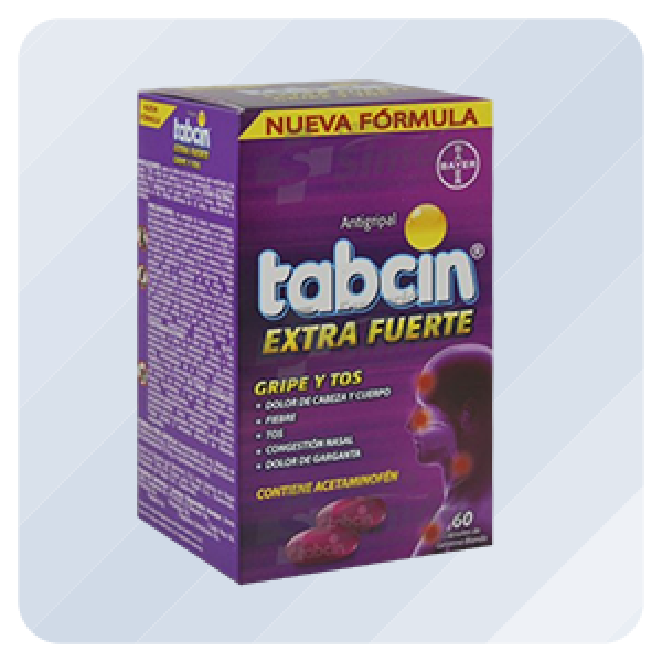 Tabcin Extra Fuerte Gripe y Tos, 60 Capsulas de Gelatina Blanda