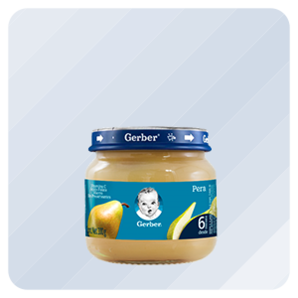Gerber Pure de Pera Paso 2 Frasco, 100 g